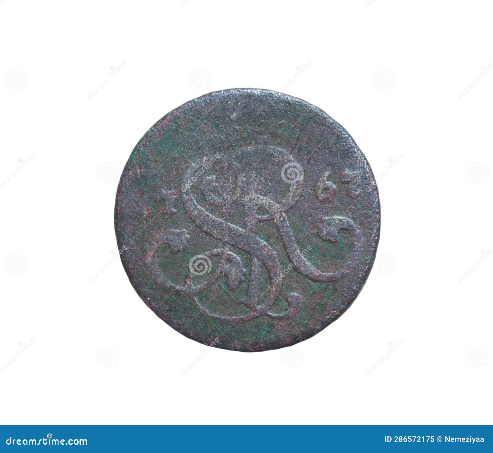 Medieval copper coin stock image. Image of economy, poland - 286572175