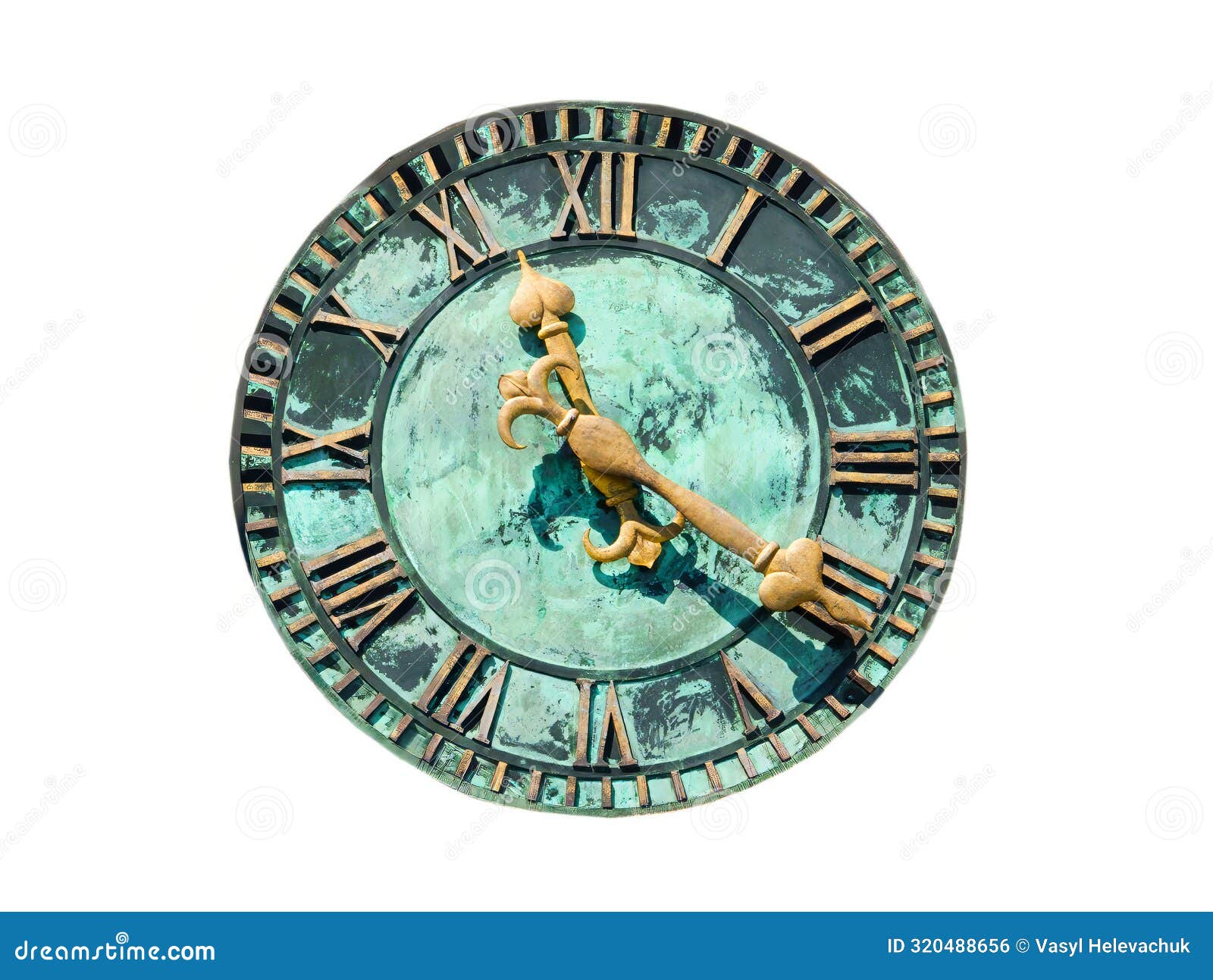 Medieval Copper Dial Isolated on White Stock Photo - Image of vintage ...
