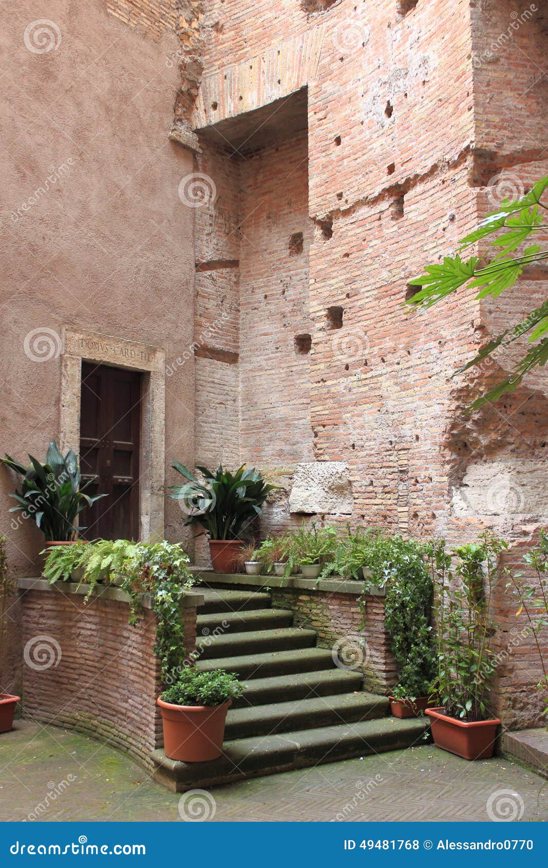 Medieval corner in Rome stock photo. Image of floor, ancient - 49481768
