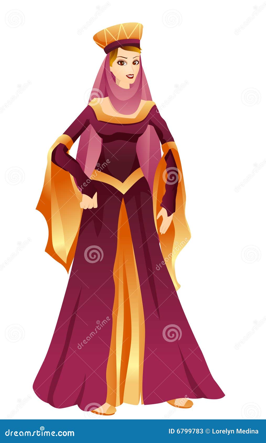 Medieval Costume stock illustration. Illustration of clipping - 6799783