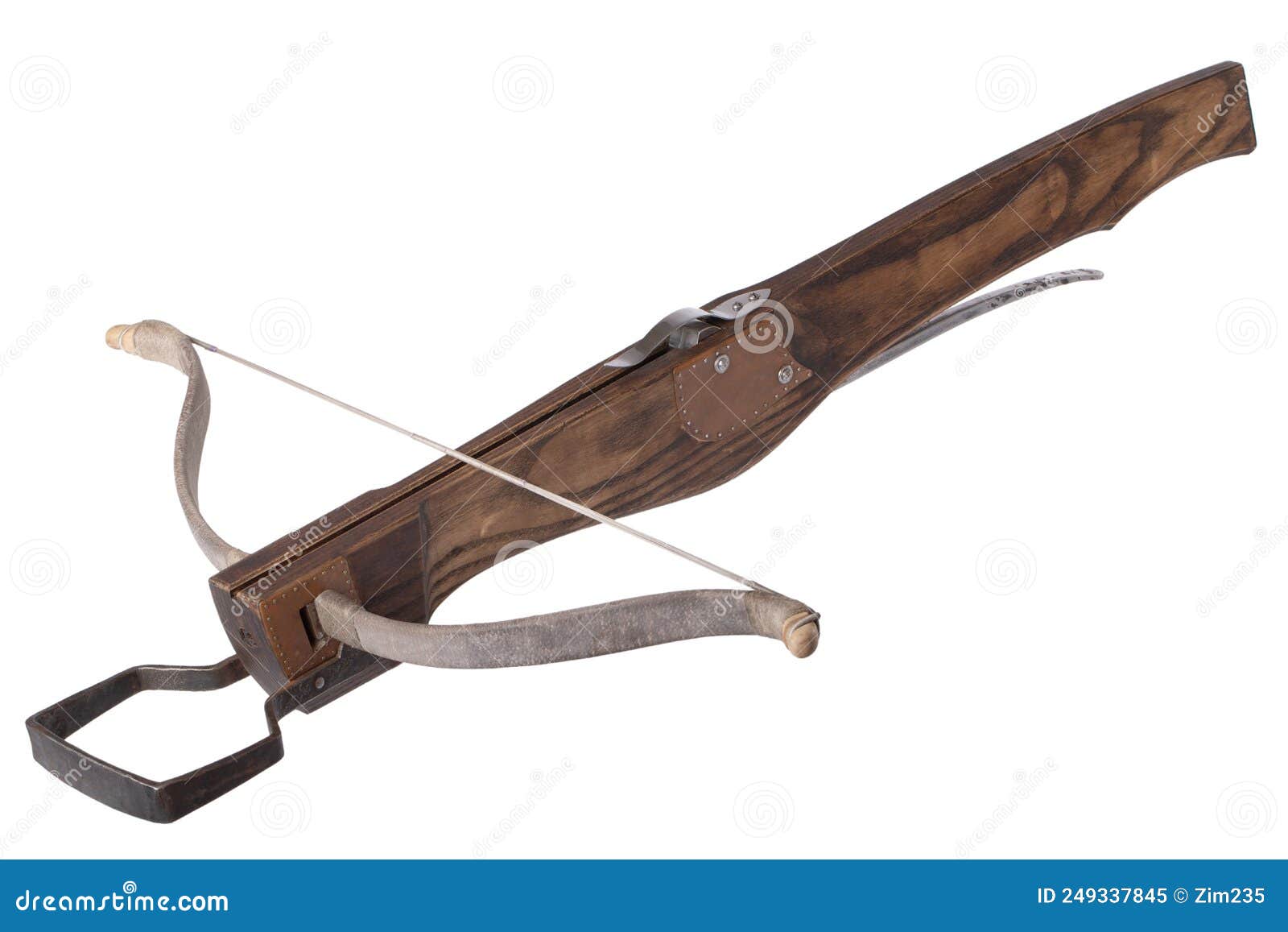 Medieval Crossbow Isolated on White Stock Image - Image of replica ...