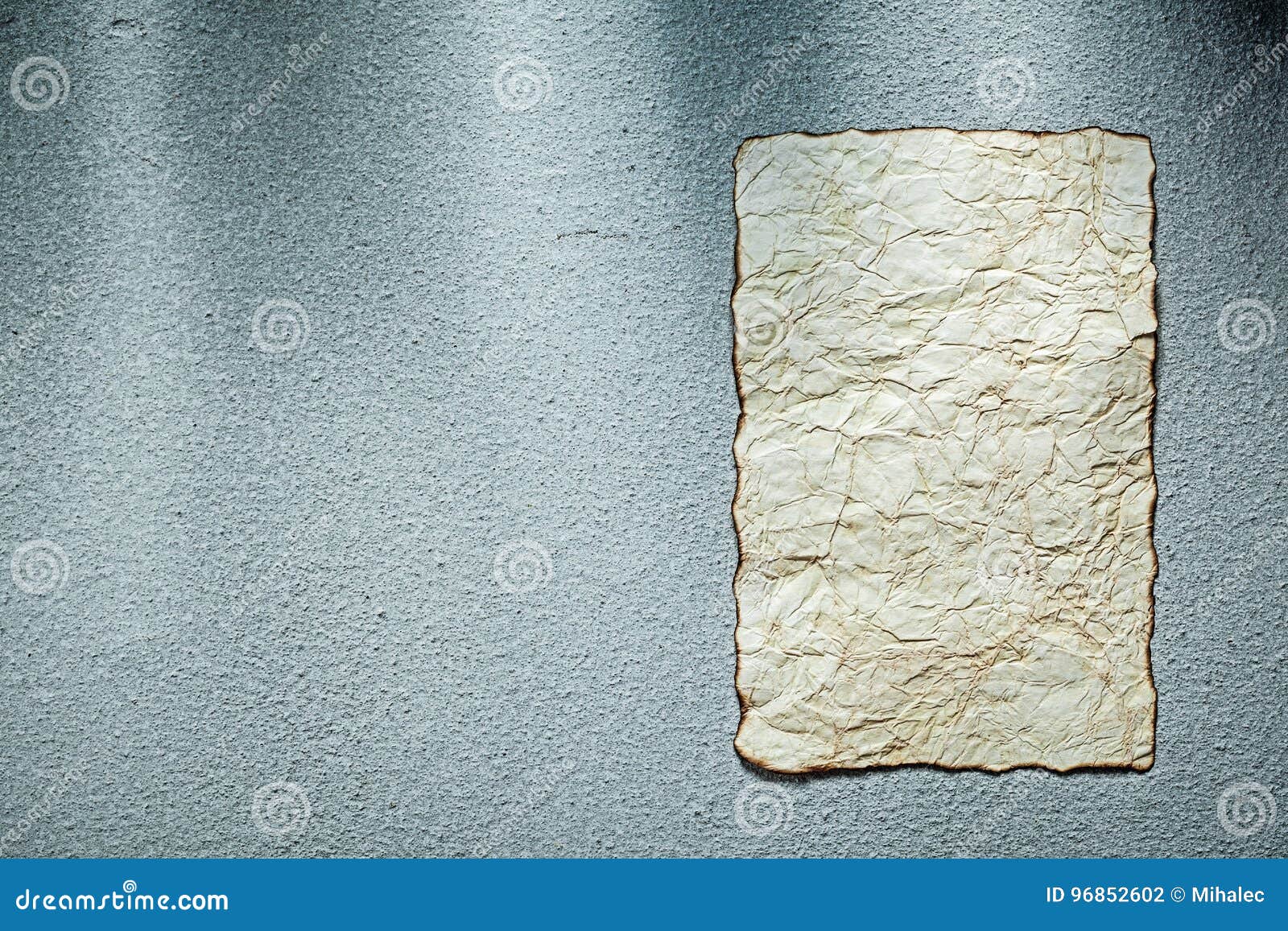 Medieval Blank Sheet Rolled Paper Quill On Wicker Wooden Backgro Stock ...