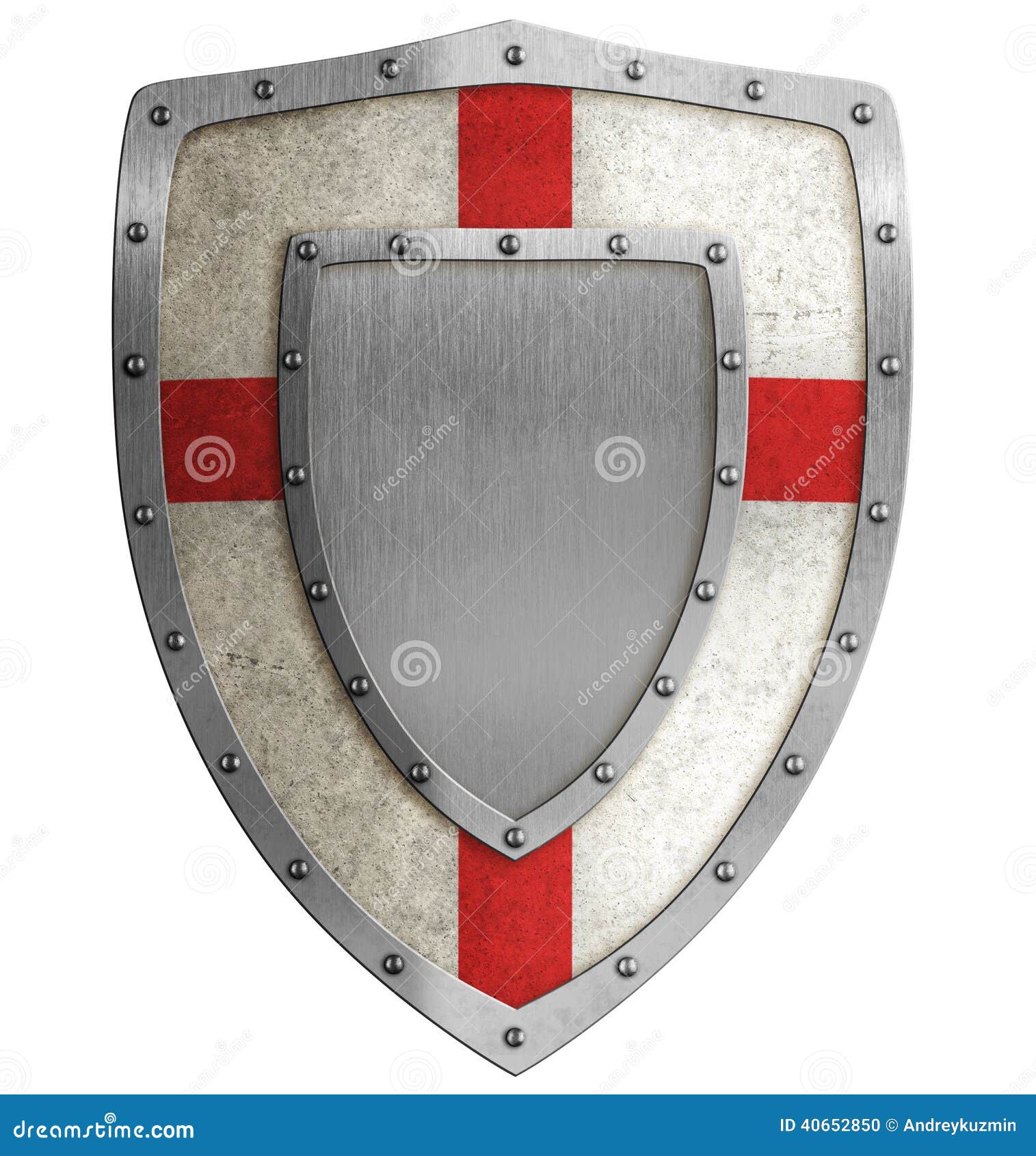 Medieval Crusader Shield Illustration Stock Photo - Image of gothic ...