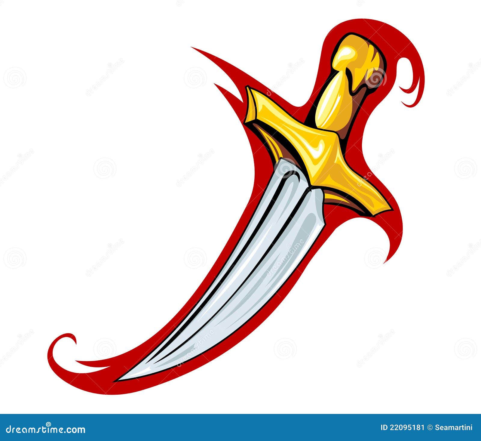 Medieval dagger stock vector. Illustration of criminal - 22095181