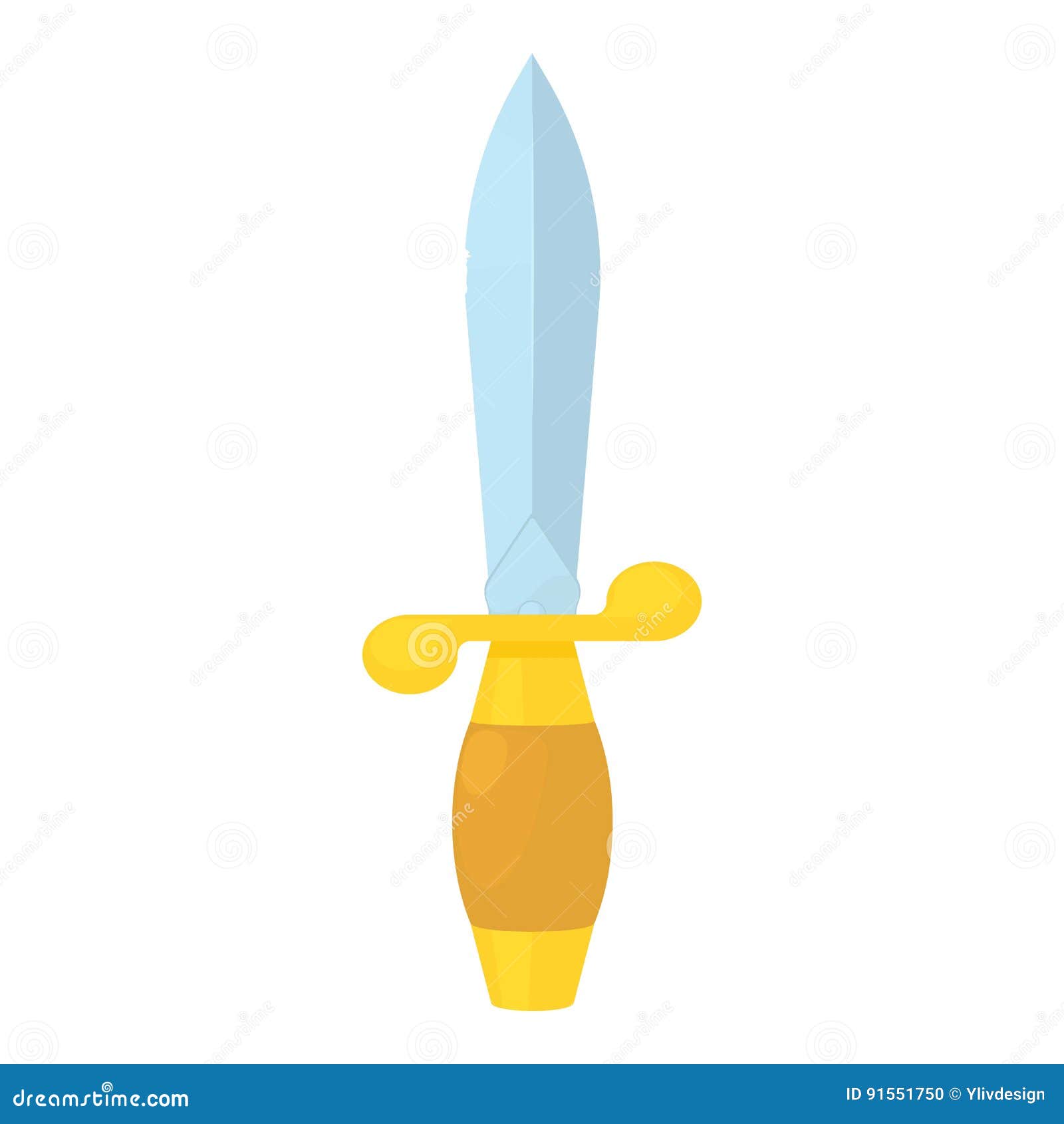 Medieval Dagger Icon, Cartoon Style Stock Vector - Illustration of iron ...