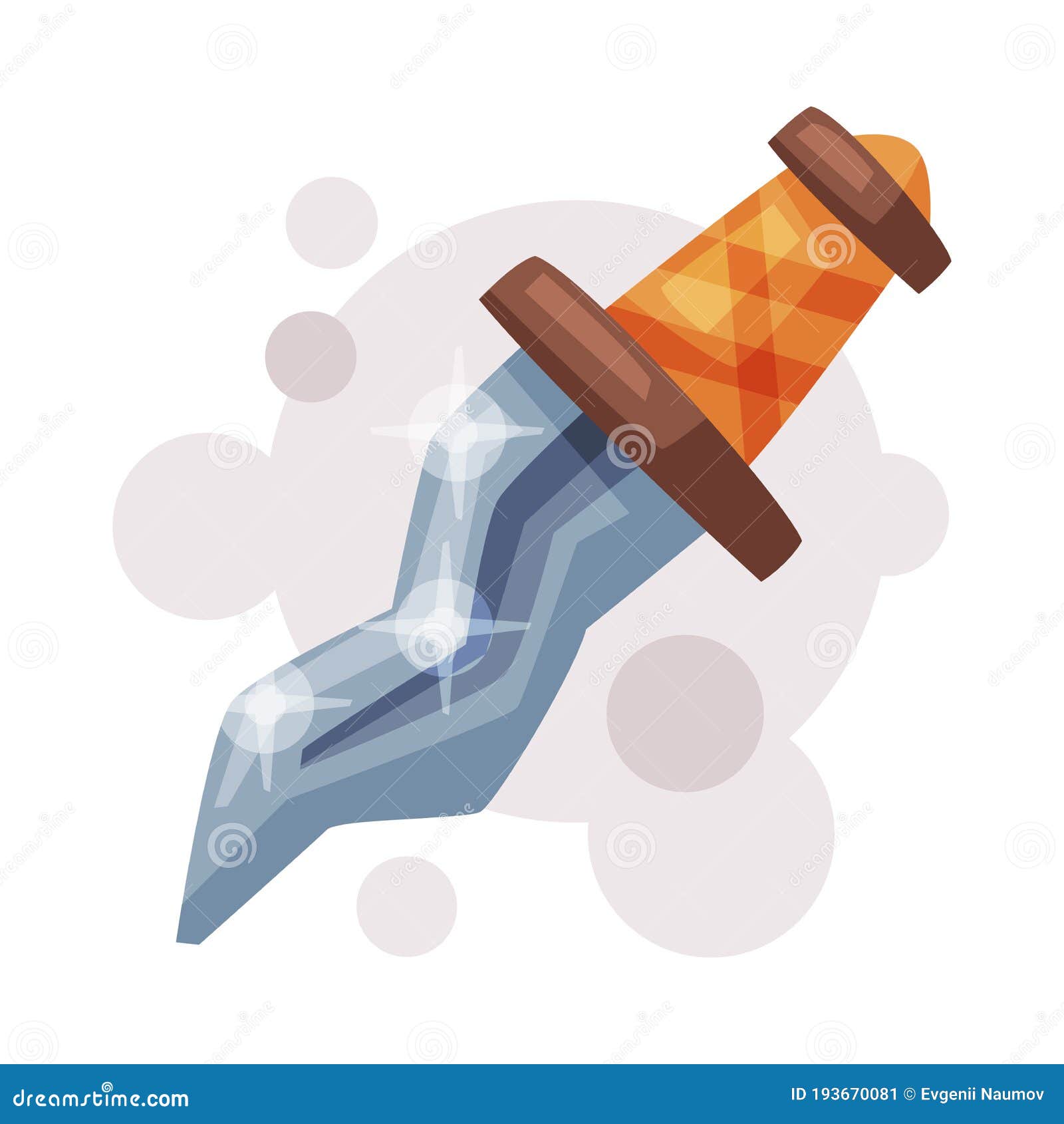Medieval Dagger Icon, Cartoon Style Vector Illustration | CartoonDealer ...