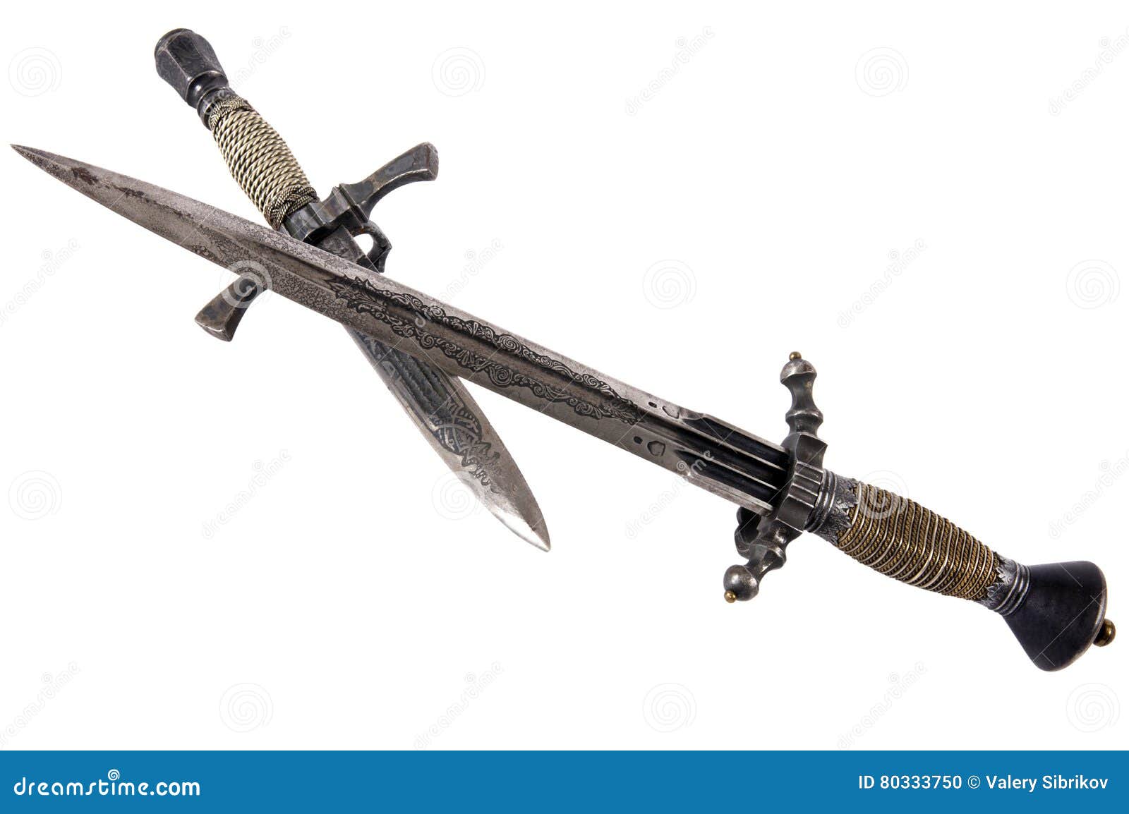 Medieval dagger stock photo. Image of isolated, history - 80333750
