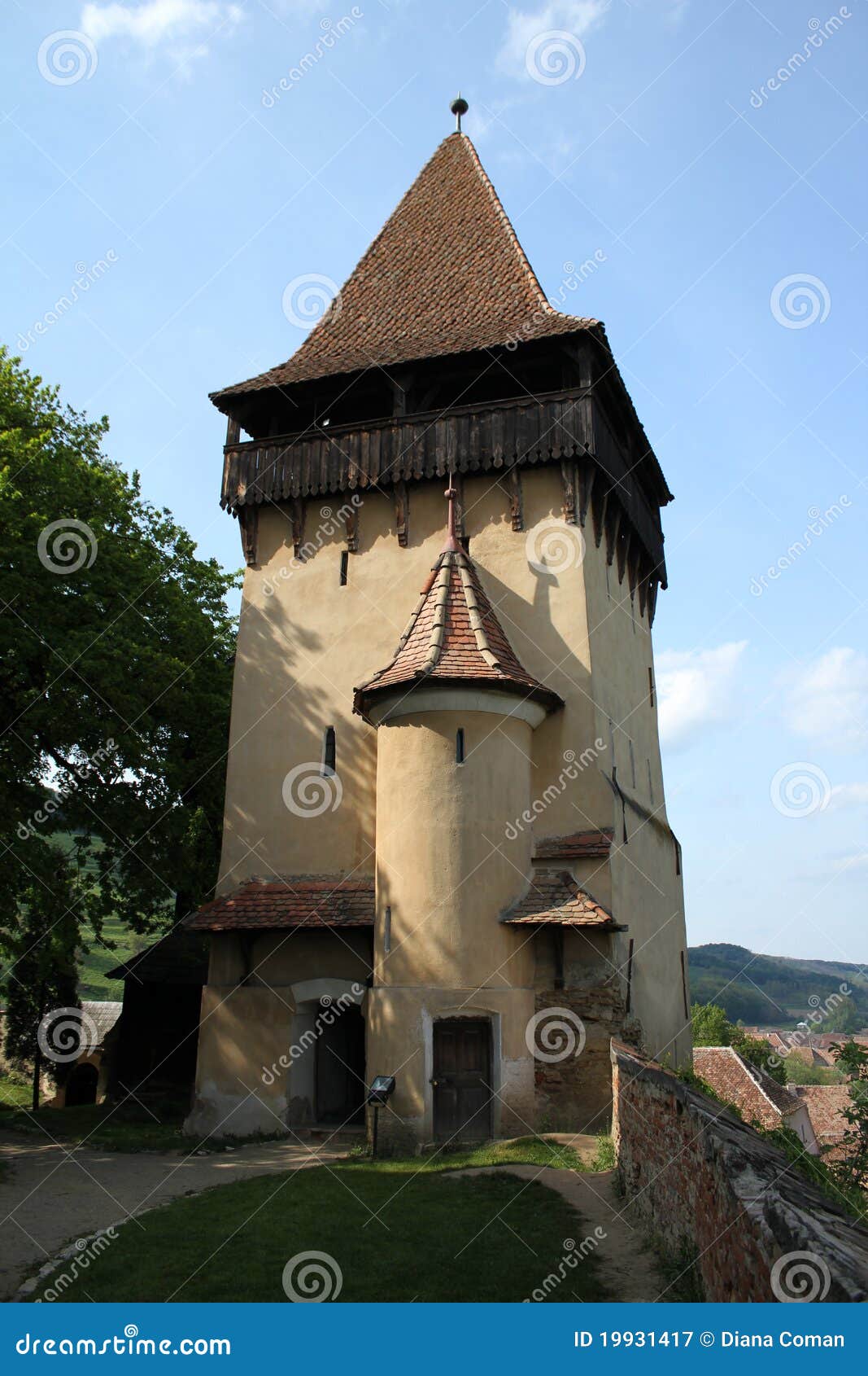 Medieval defence tower stock image. Image of romania - 19931417
