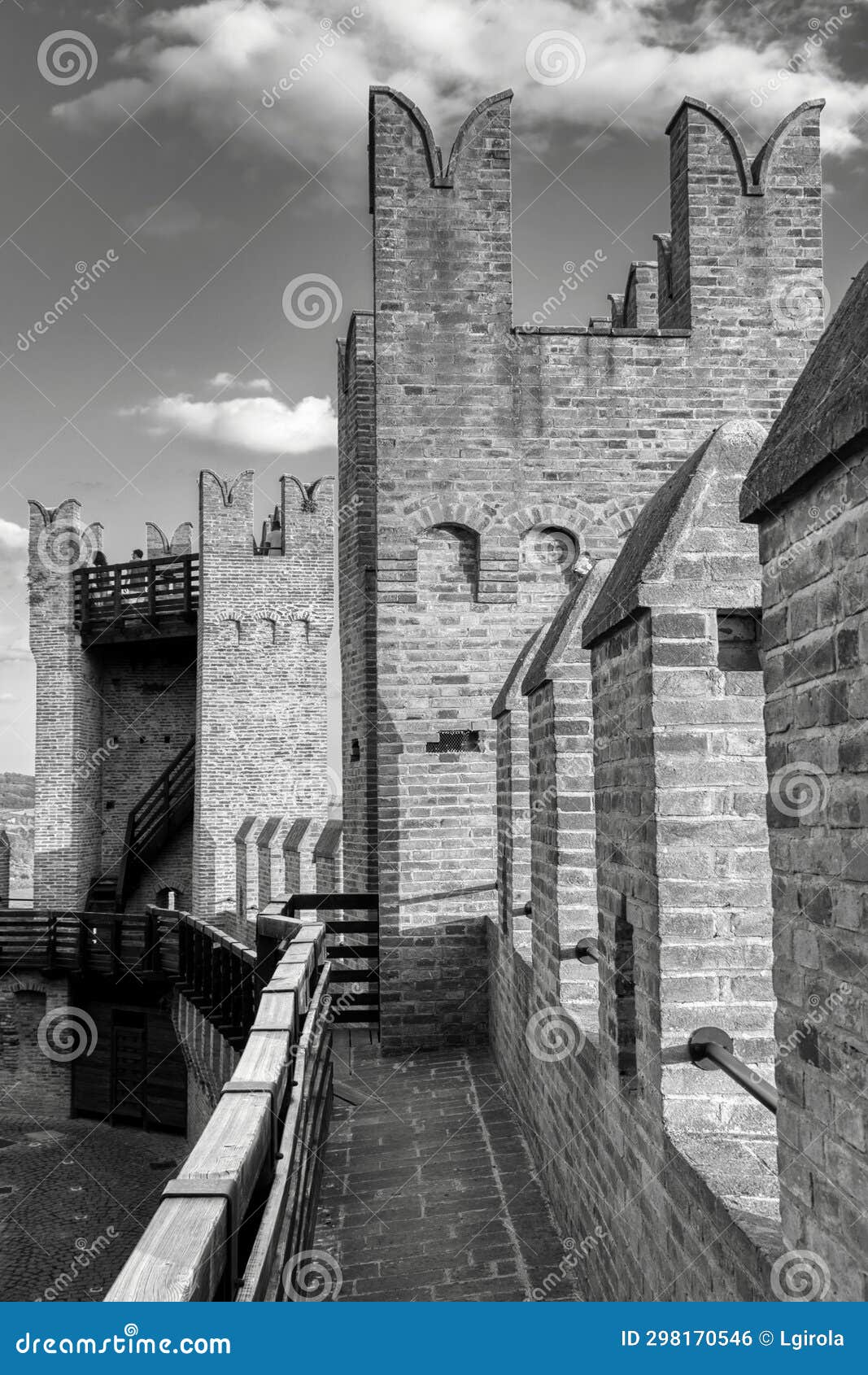 Medieval defense towers stock photo. Image of architecture - 298170546