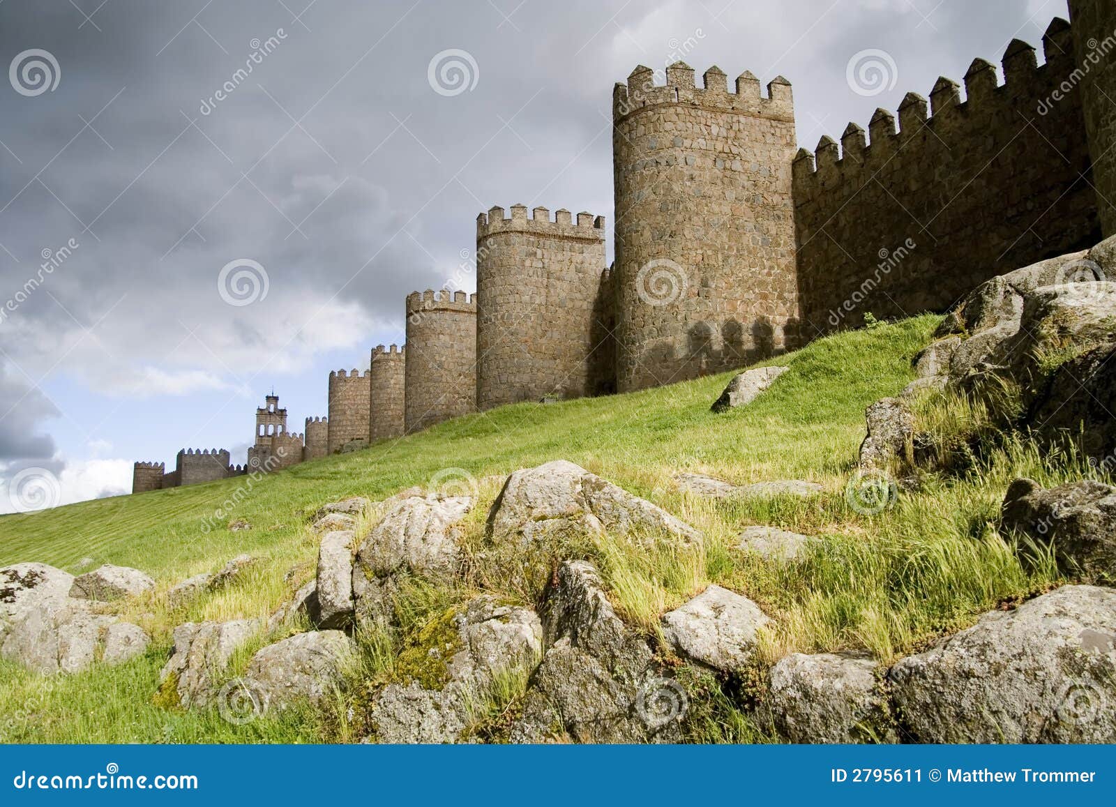 Medieval Defensive Walls stock image. Image of wall, medieval - 2795611