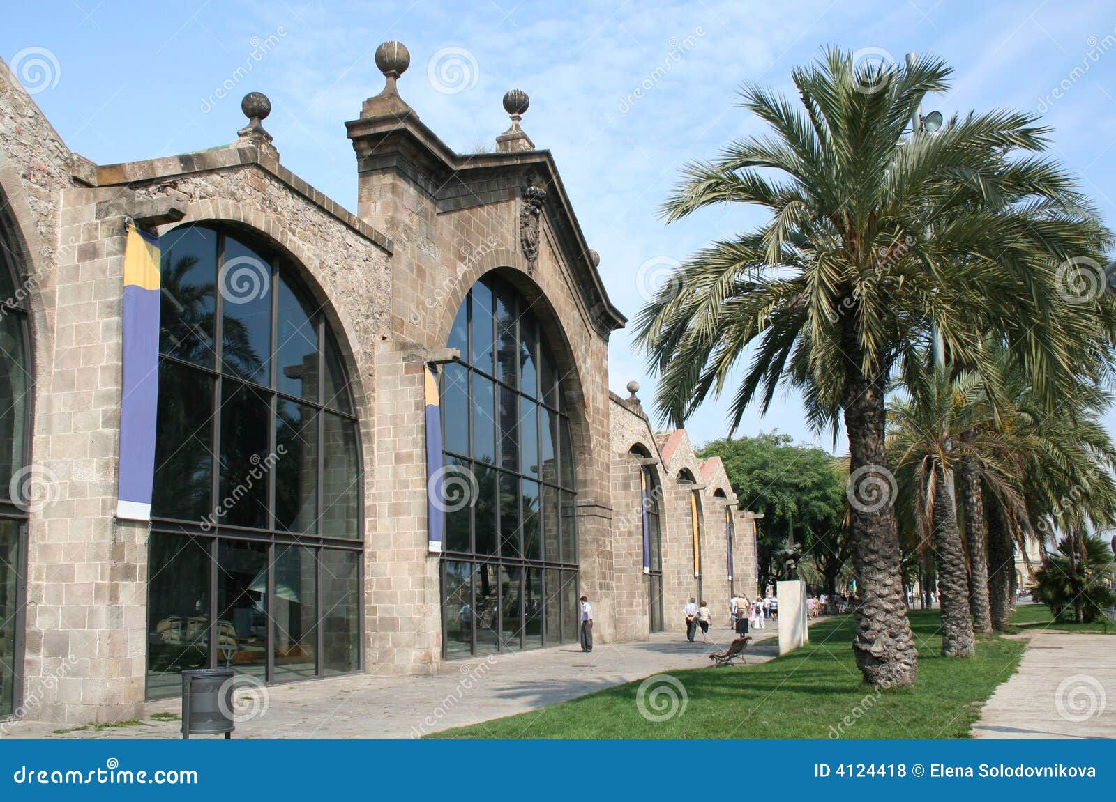 Medieval Dockyard in Barcelona Editorial Stock Photo - Image of bench ...