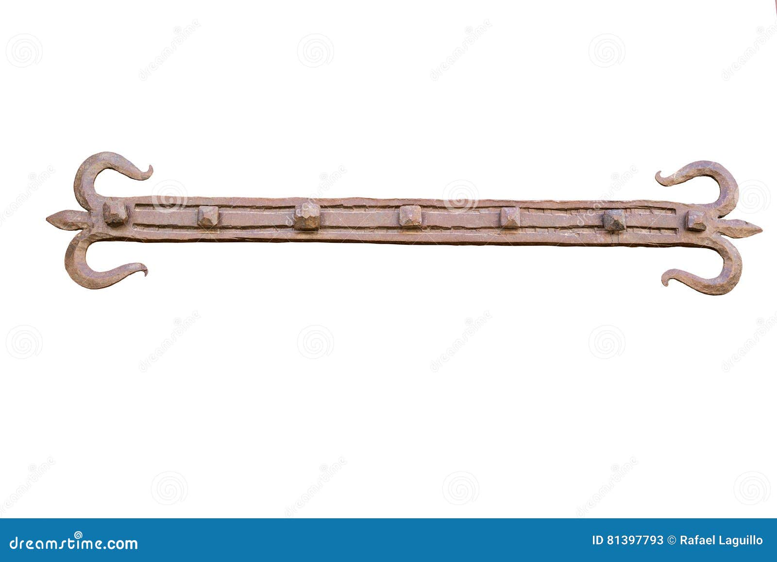 Medieval door ironwork stock image. Image of design, curve - 81397793