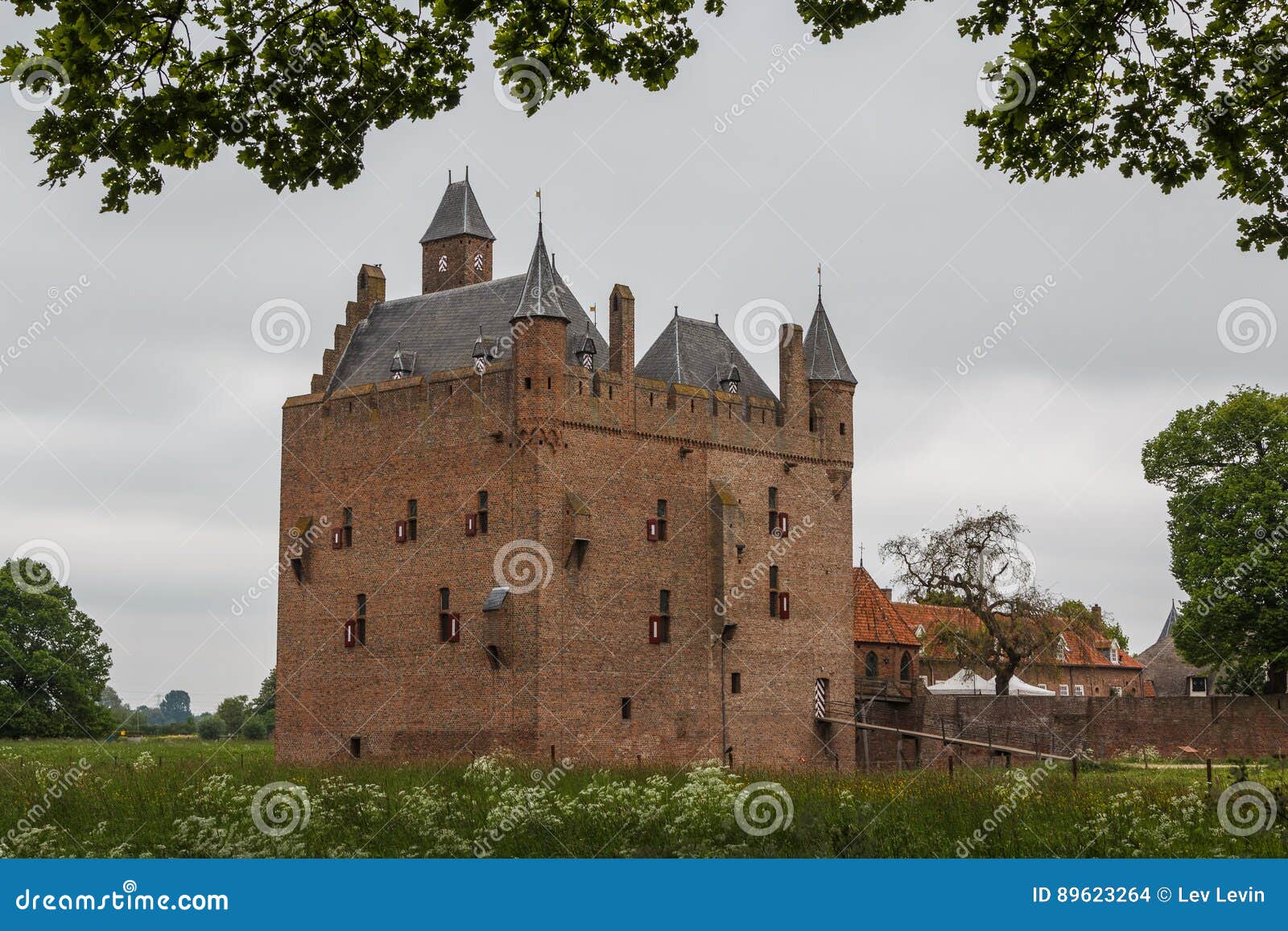 Medieval Doornenburg Castle Stock Photo - Image of building, castle ...