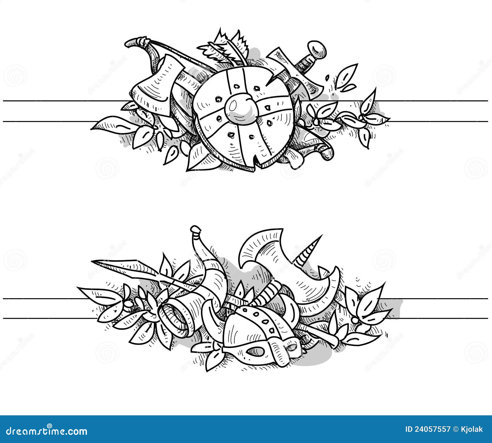 Drawing Banners Vertical Vector Illustration | CartoonDealer.com #210420706