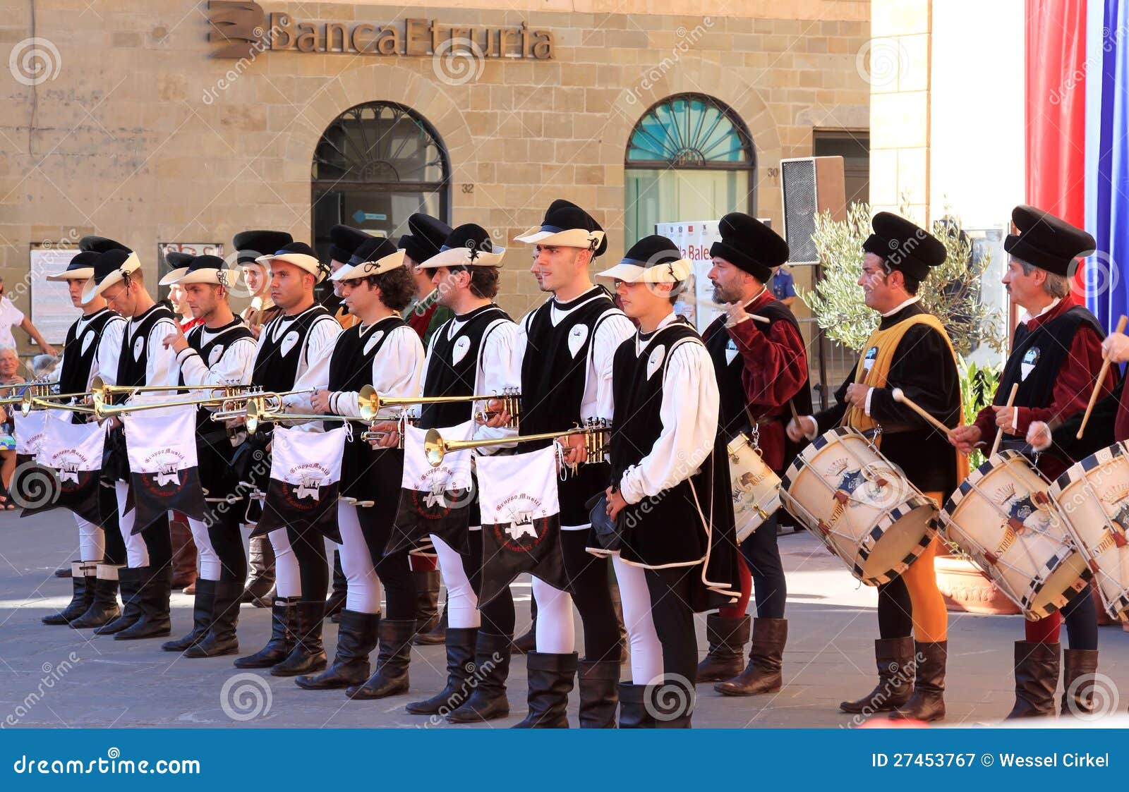 Medieval Dressed Musicians, Sansepolcro, Italy Editorial Photography ...