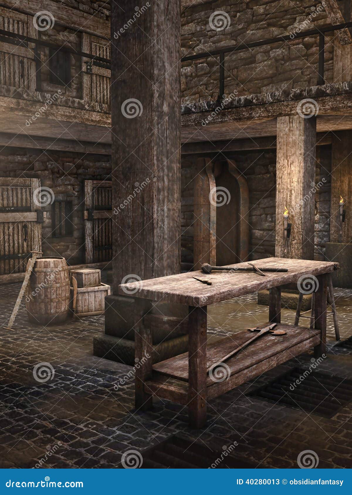 Medieval Dungeon Royalty-Free Stock Photo | CartoonDealer.com #40280013