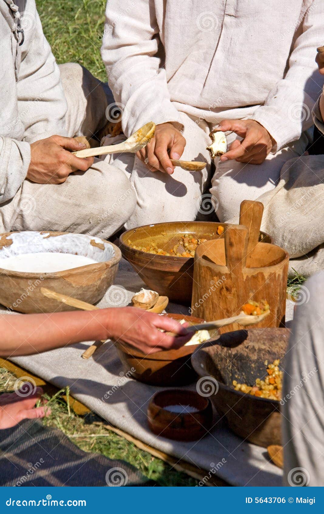 Medieval eating stock photo. Image of lunch, spoon, estonian - 5643706
