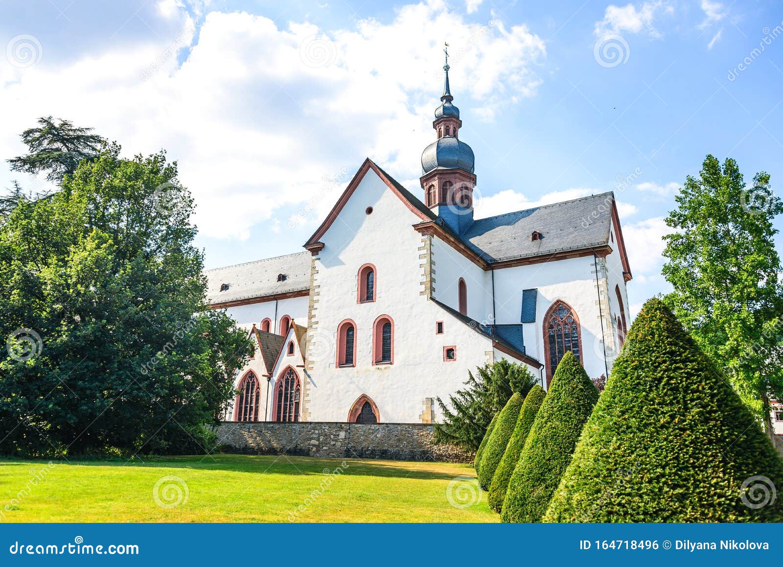 The Medieval Eberbach Monastery in Rheingau, Germany Stock Photo ...