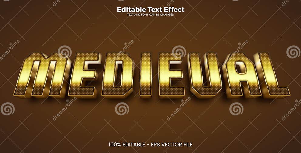 Medieval Editable Text Effect in Modern Trend Style Stock Vector ...