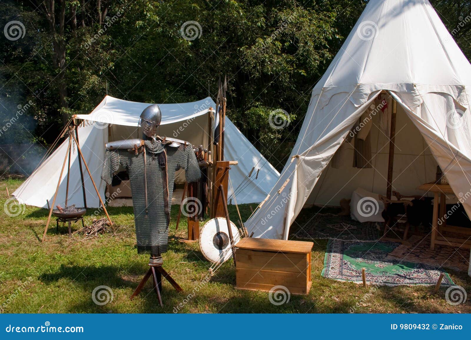 Medieval encampment stock photo. Image of arthur, conflict - 9809432