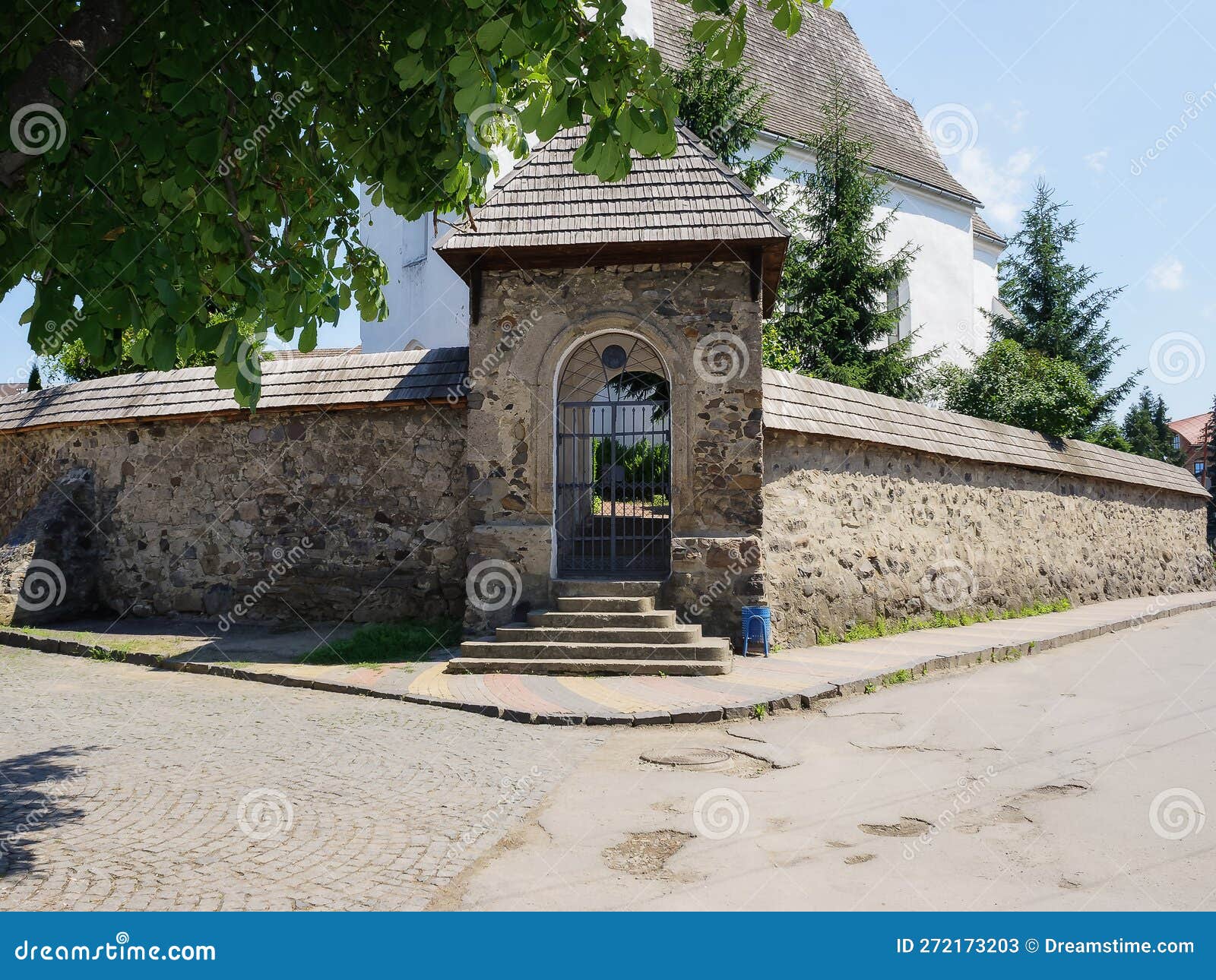 Medieval Entrance with Gates Stock Image - Image of travel, european ...