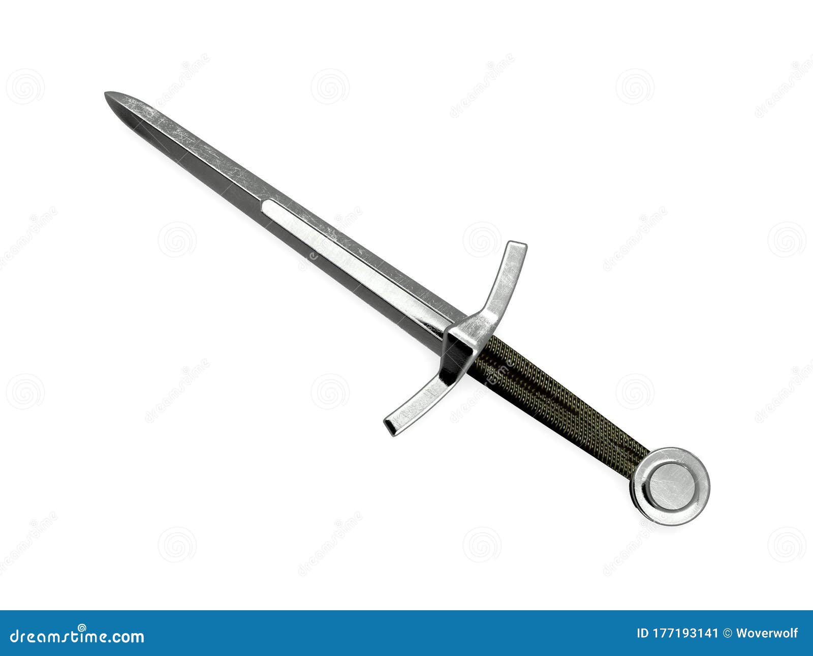 Medieval European Dagger 3d Rendering Stock Illustration - Illustration ...