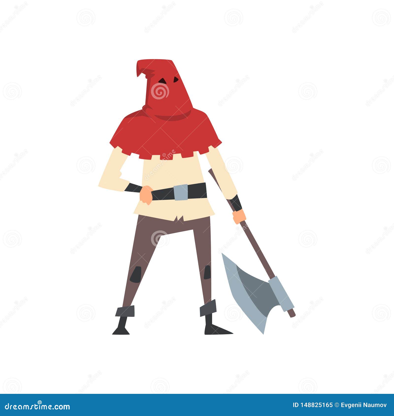 Medieval Executioner Character with Axe Vector Illustration Stock ...
