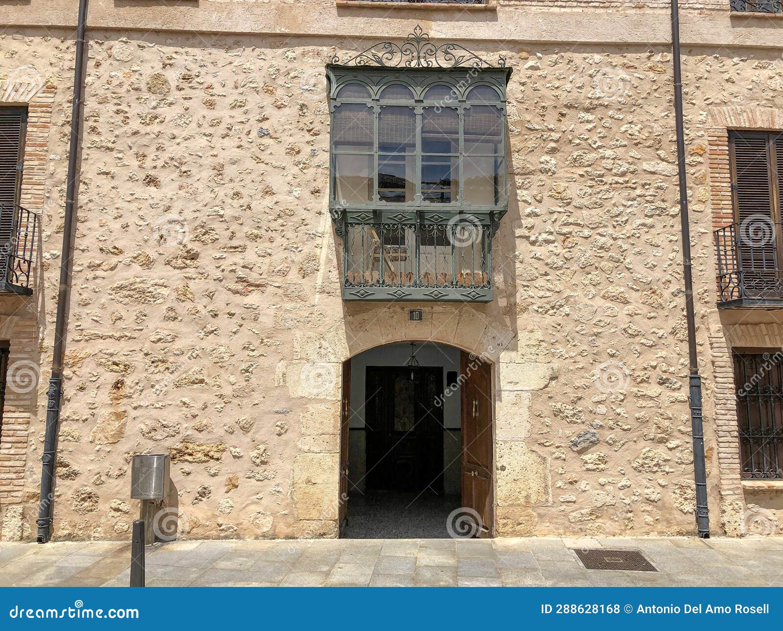 Medieval Facade with Projecting Balcony Editorial Stock Photo - Image ...