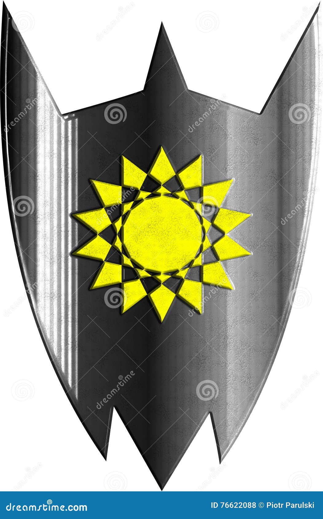 Medieval Fantasy Shield with Decorative Abstract Elements Stock ...