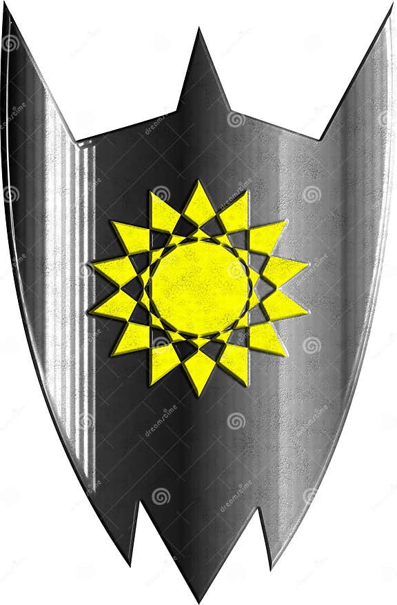 Medieval Fantasy Shield with Decorative Abstract Elements Stock ...