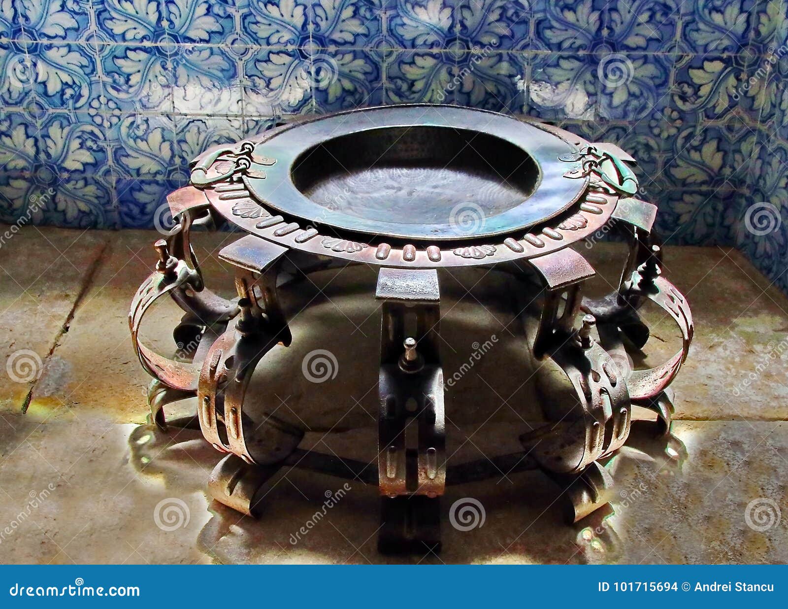 Medieval fire bowl stock photo. Image of grunge, working - 101715694