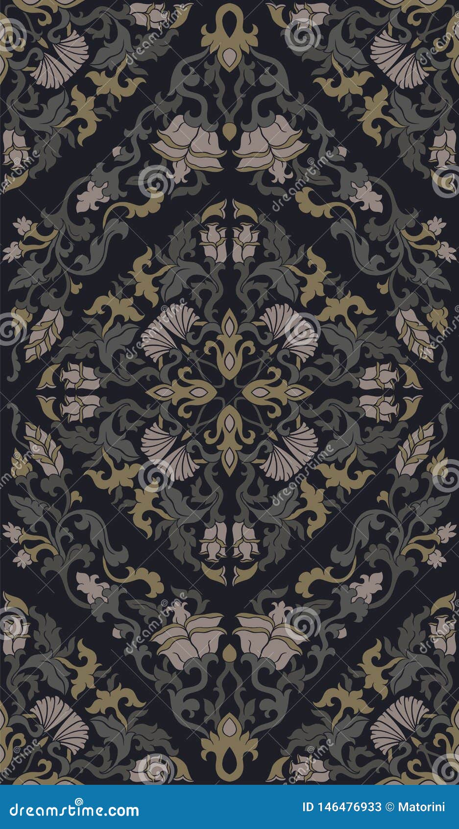 Medieval Floral Royal Pattern. Royalty-Free Cartoon | CartoonDealer.com ...