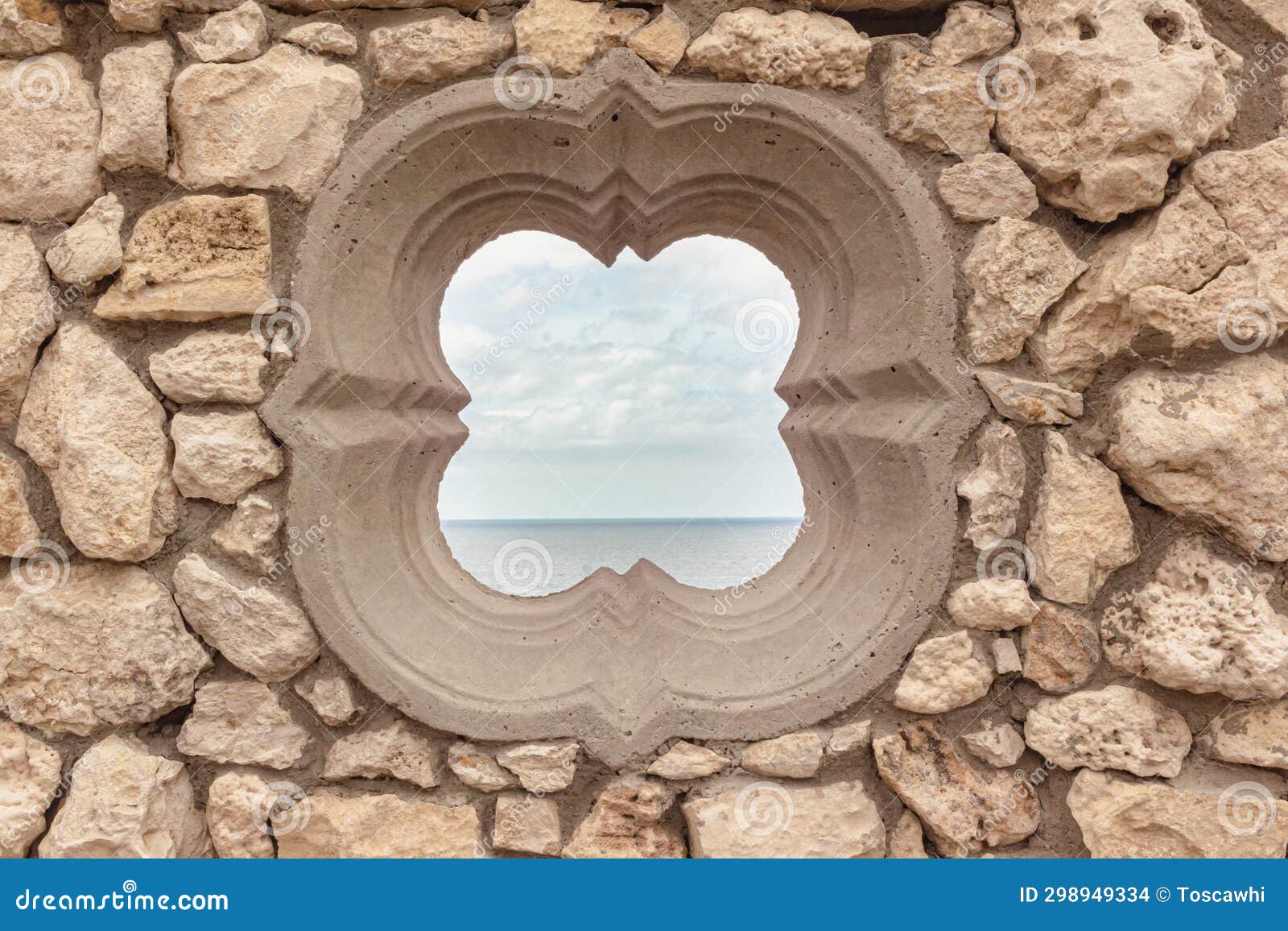 Empty Space Window Background - Medieval Flower Hole Shape Window in ...