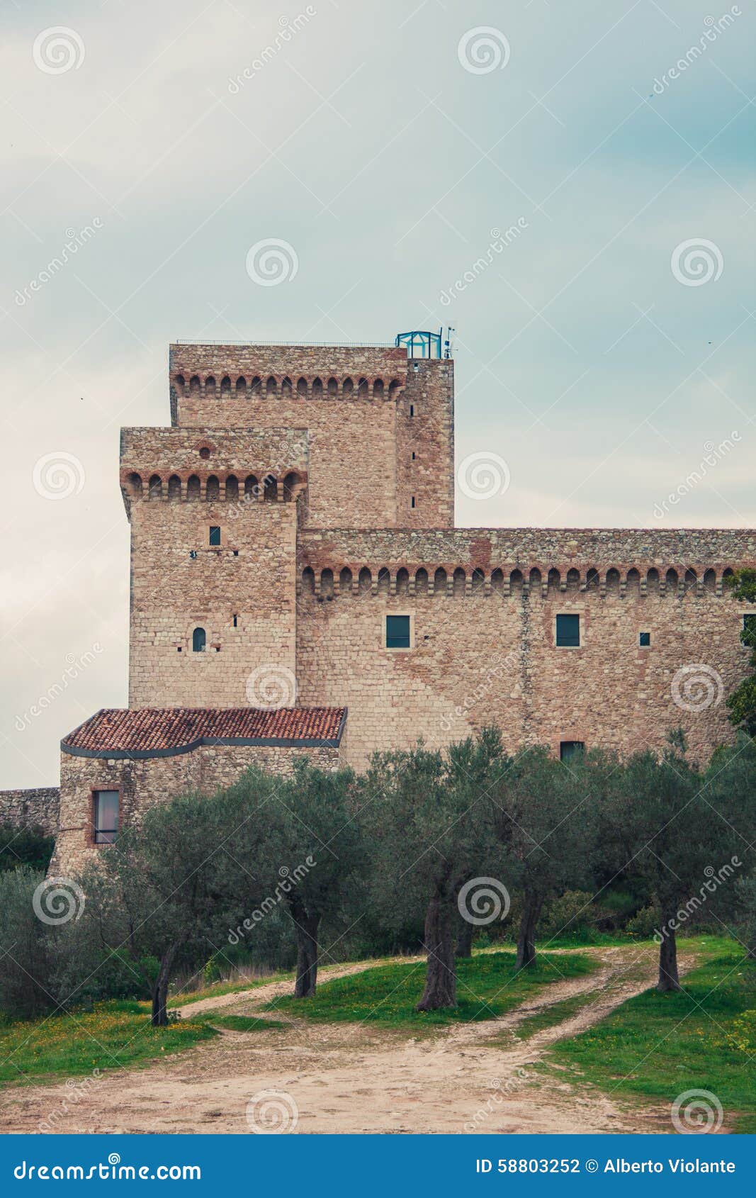 Medieval Fort in Assisi (Italy) Stock Photo - Image of door, scene ...