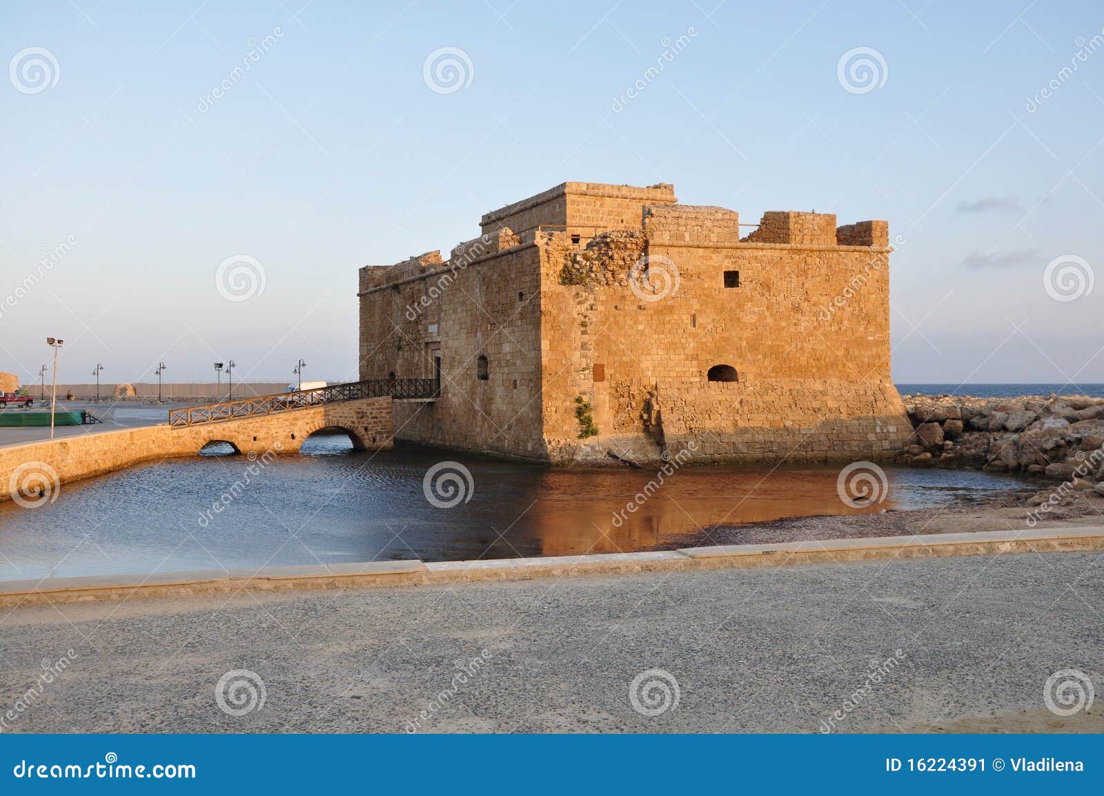 Medieval Fort of a City of Pathos Stock Image - Image of port, pathos ...