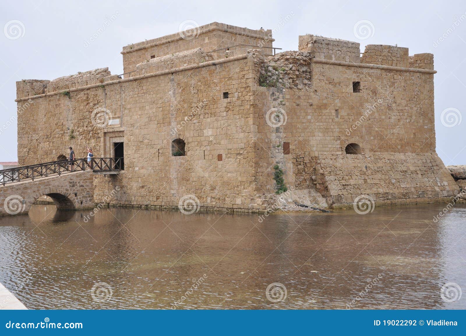 Medieval Fort of a City of Pathos Stock Photo - Image of mediterranean ...