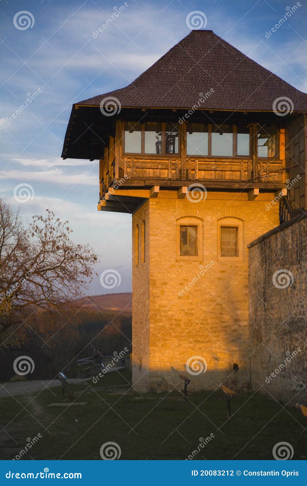 Medieval fort tower stock photo. Image of peaceful, sunlight - 20083212