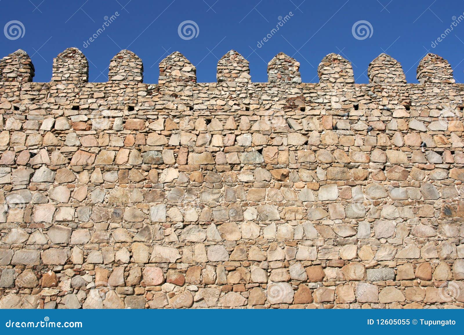 Medieval fortification stock image. Image of spanish - 12605055