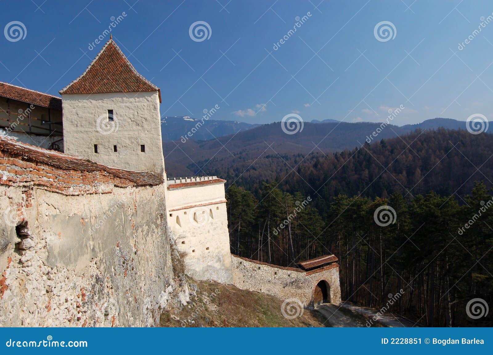 Medieval fortification stock image. Image of castle, transylvania - 2228851