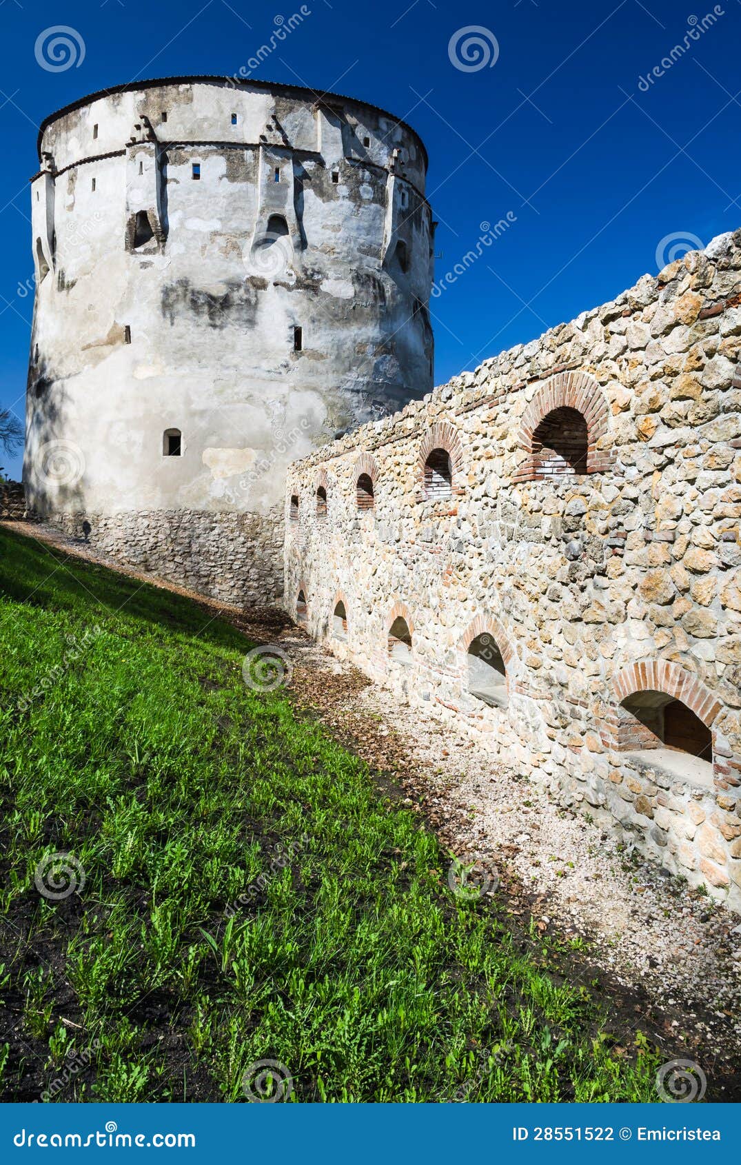 Medieval Fortification in Brasov, Transylvania, Romania. Stock Photo ...