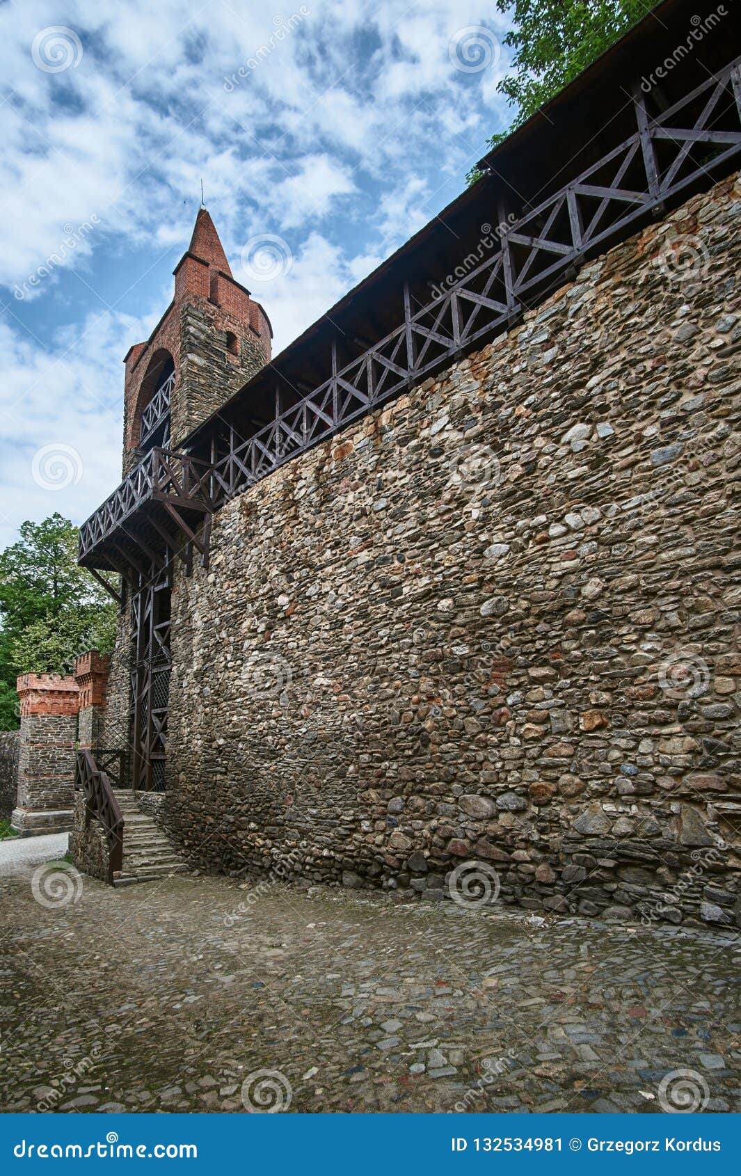 Medieval Fortification with the City Gate Stock Image - Image of ...