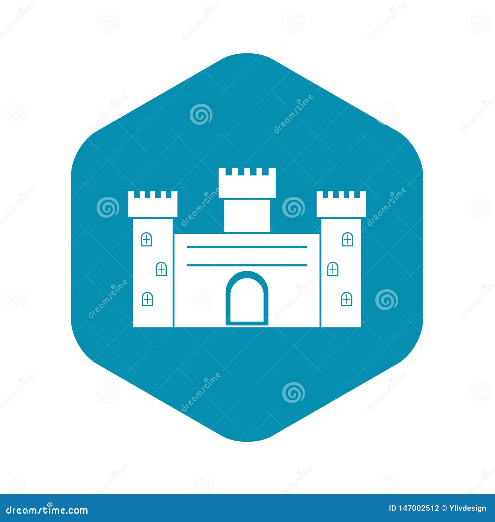 Medieval Fortification Icon, Simple Style Stock Vector - Illustration ...