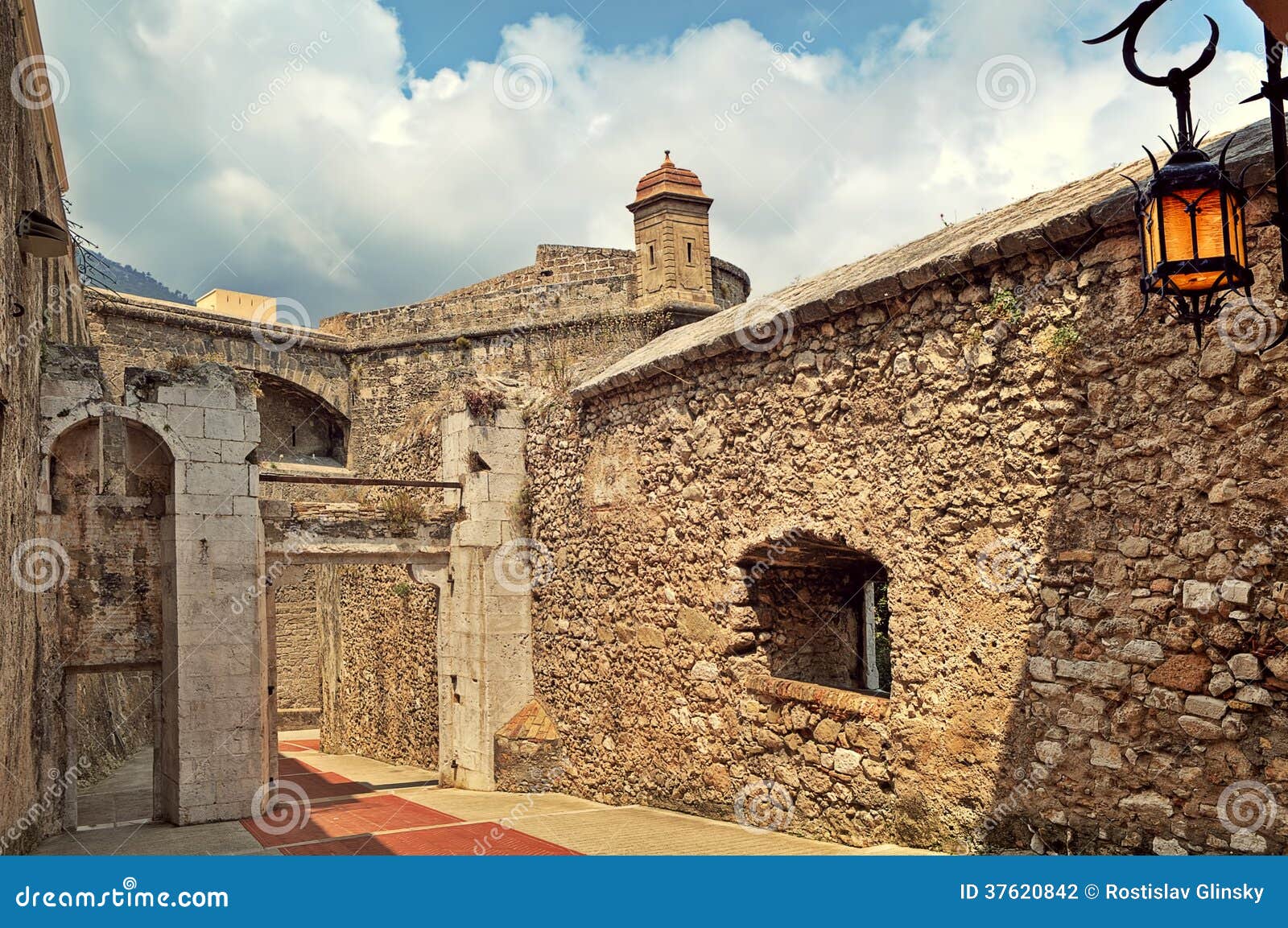 Medieval Fortification in Monaco. Stock Photo - Image of monacoville ...