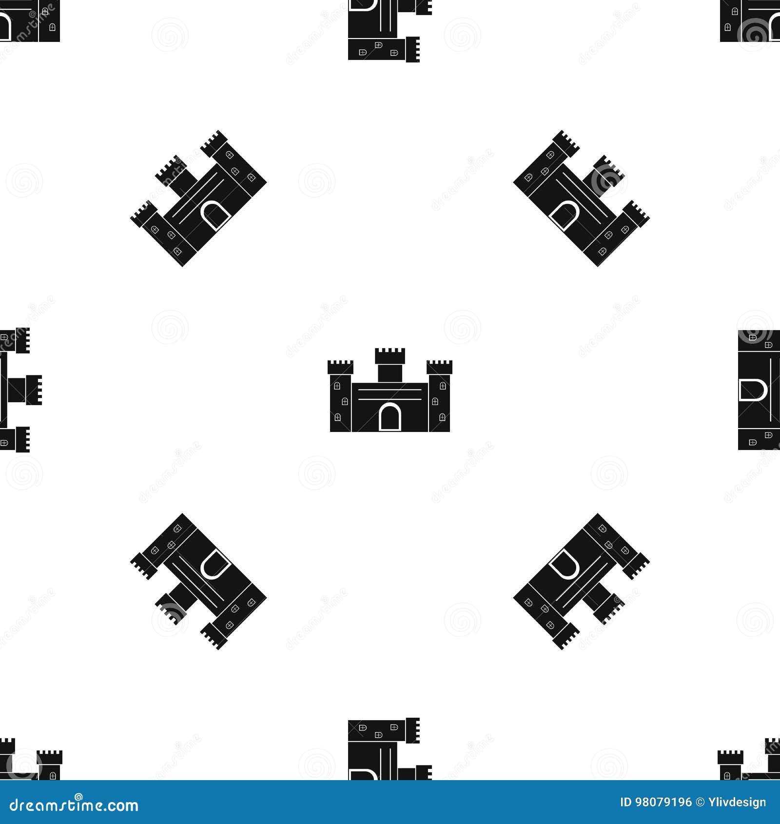 Medieval Fortification Icon, Outline Style Vector Illustration ...