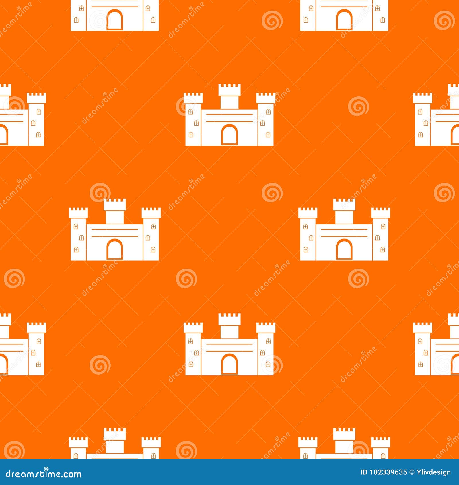 Medieval Fortification Pattern Seamless Stock Vector - Illustration of ...