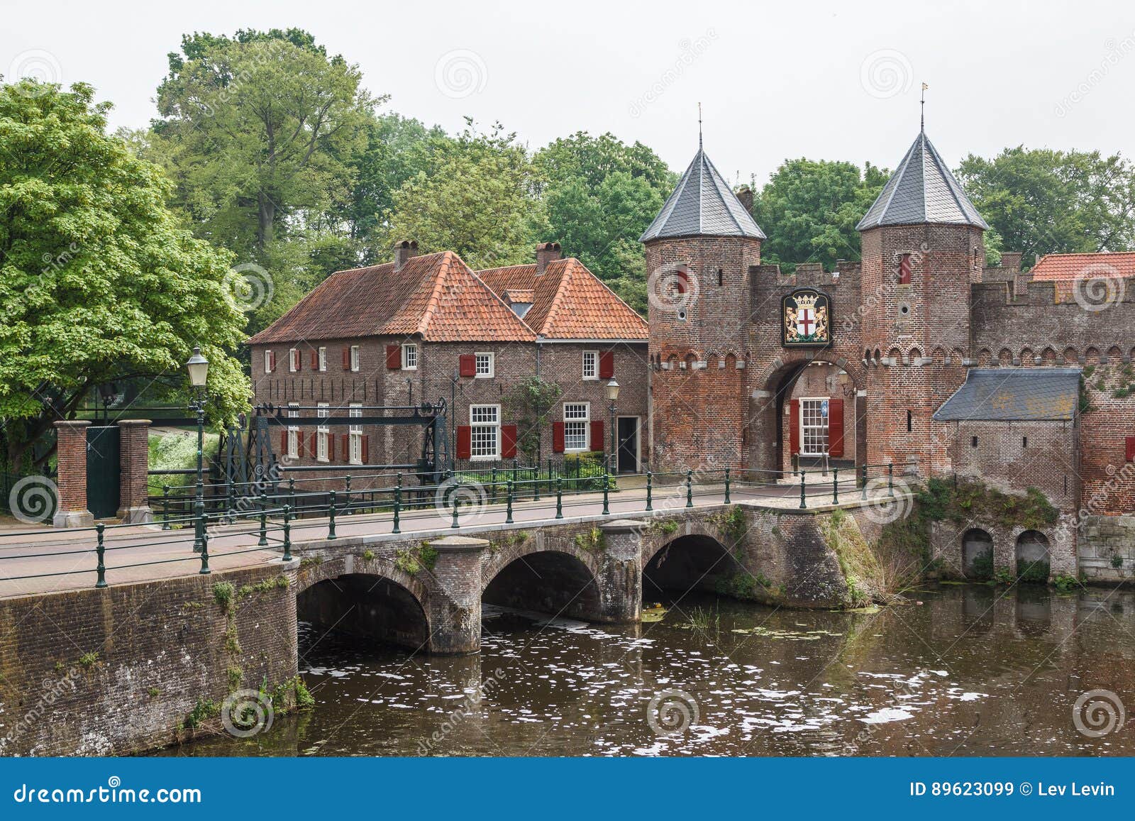 Medieval Fortifications of Amersfoort Stock Image - Image of river ...