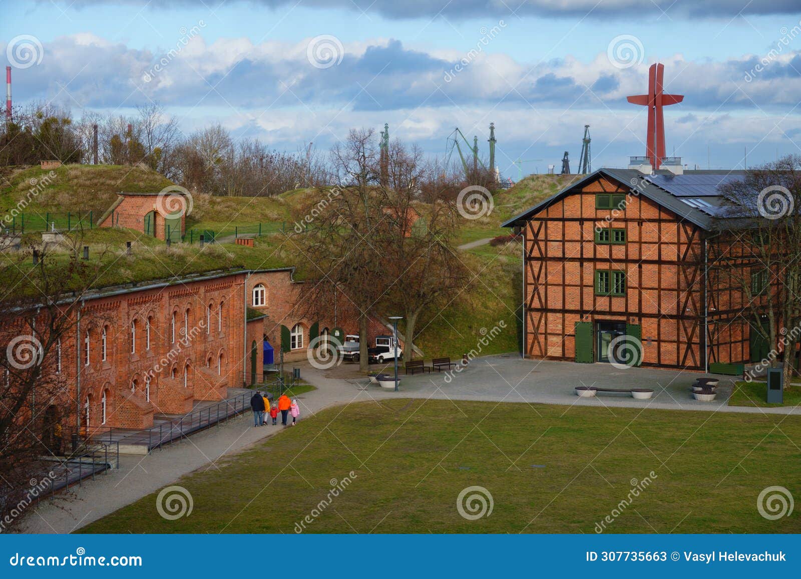 Medieval Fortifications on Gradowa Mountain in Gdansk. Poland Editorial ...