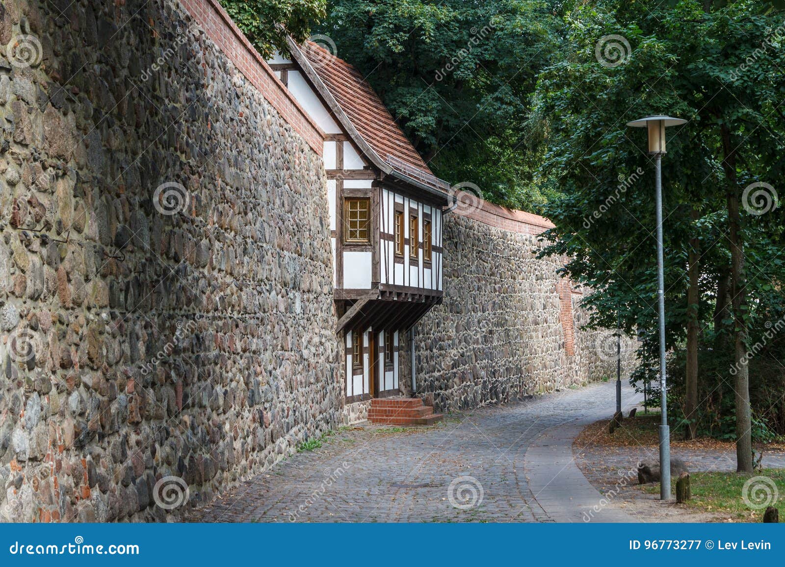 Medieval Fortifications in Neubrandenburg Stock Image - Image of ...