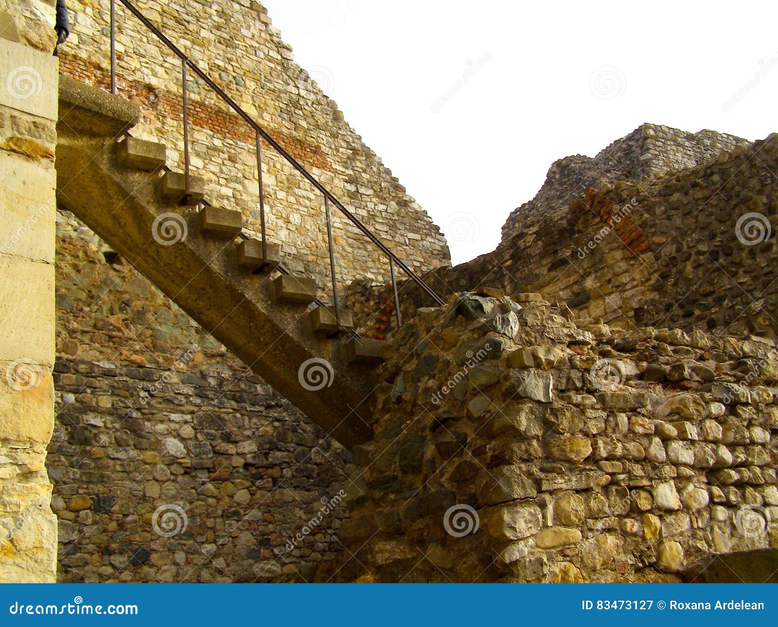 Medieval Fortress Castle Moldovia Cetatea Neamtului Stock Image - Image ...