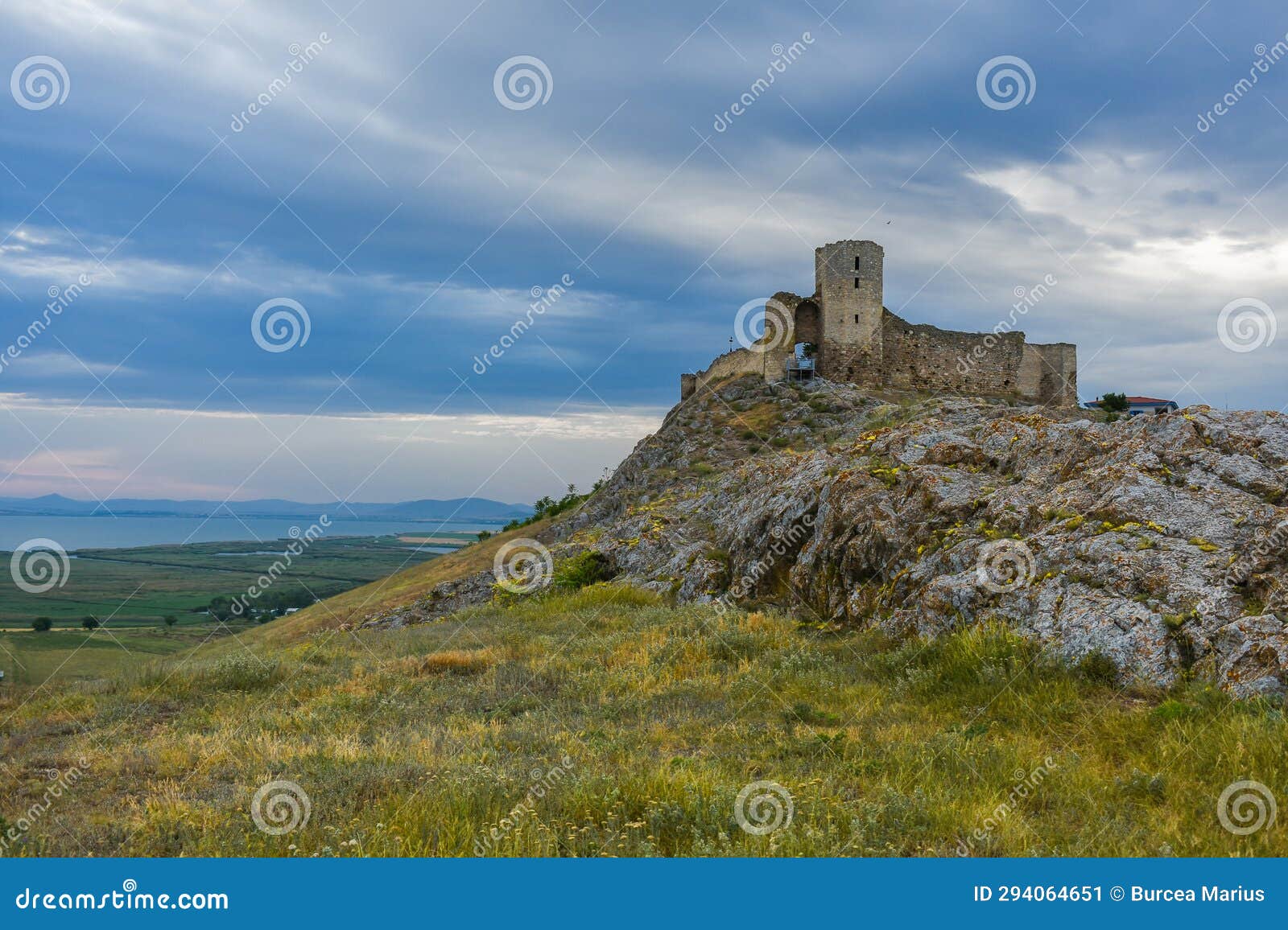 The Medieval Fortress of Enisala Stock Image - Image of wall, outdoor ...